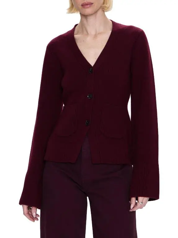 PISTOLA Aeron V-neck Cardigan - Claret