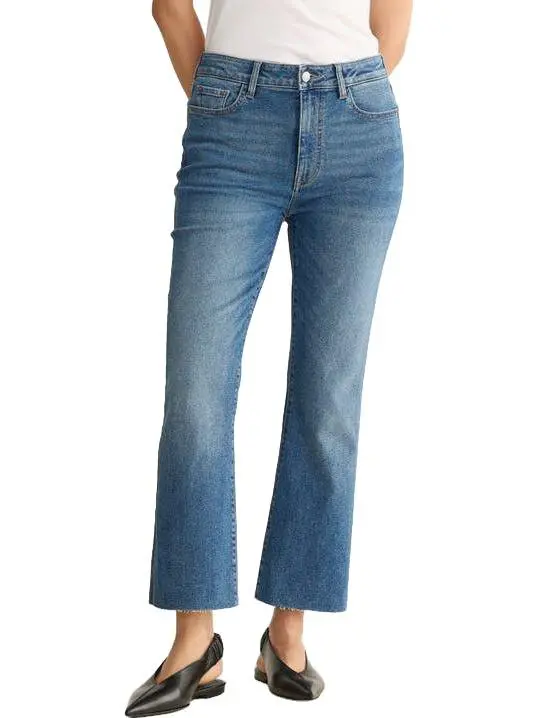 Warp + Weft Nao Raw Hem Crop Bootcut Jeans - Ever After