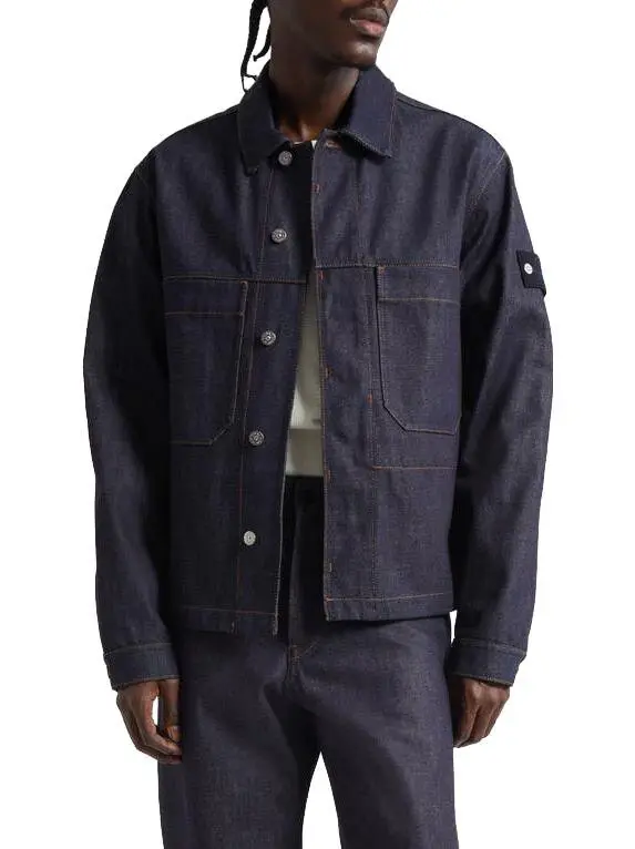 Stone Island Denim Jacket - Vj200 Indigo Denim-raw