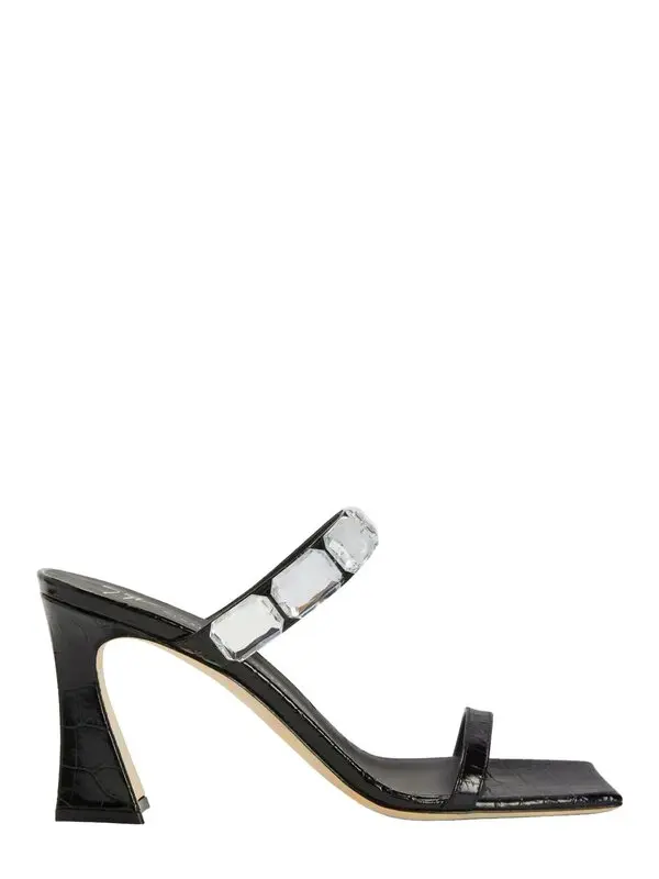 GIUSEPPE ZANOTTI Flaminia 85mm Square-toe Sandals - Black