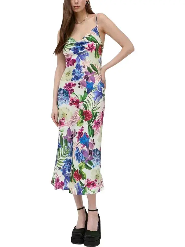 Guess Floral Print Slip Dress - White
