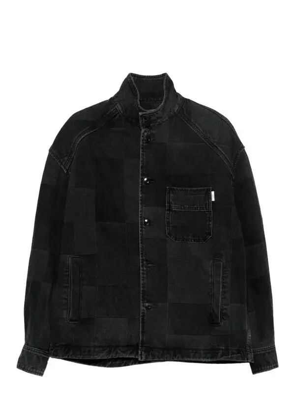 JUUN.J Patchwork Denim Jacket - Black