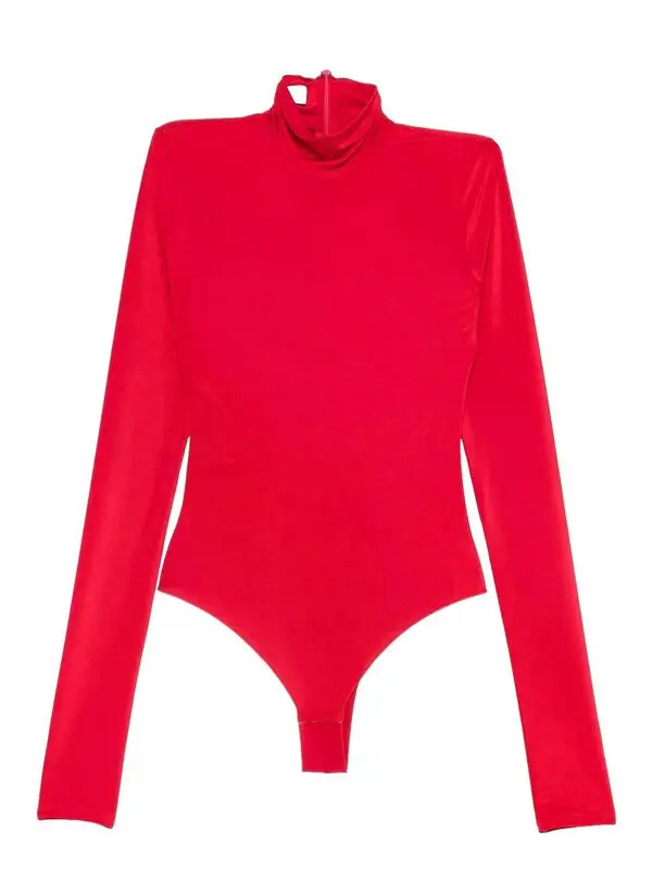 Andamane Long-sleeve Roll-neck Body - Red
