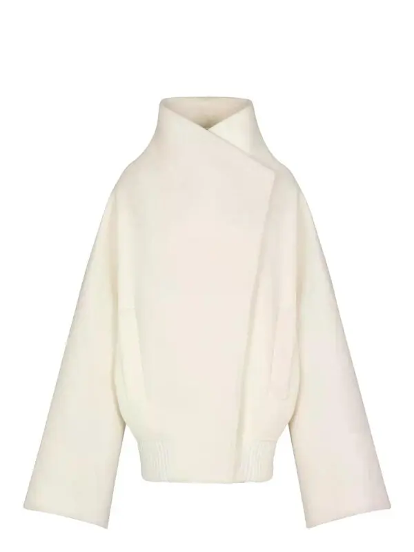 Balmain High-neck Coat - White