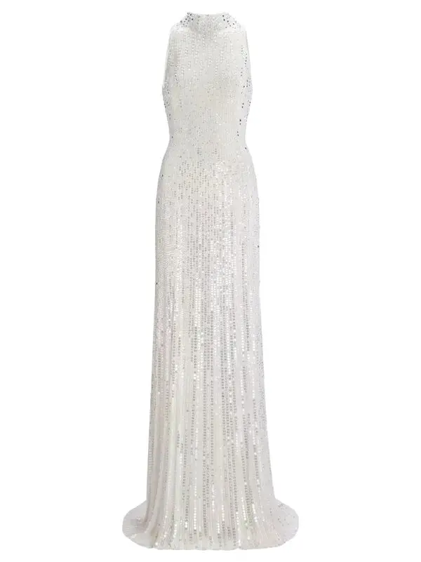 Jenny Packham Benue Sequin-embellished Dress - White