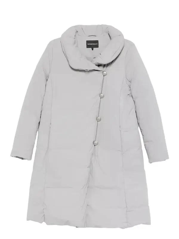 Emporio Armani Off-centre Padded Coat - Grey