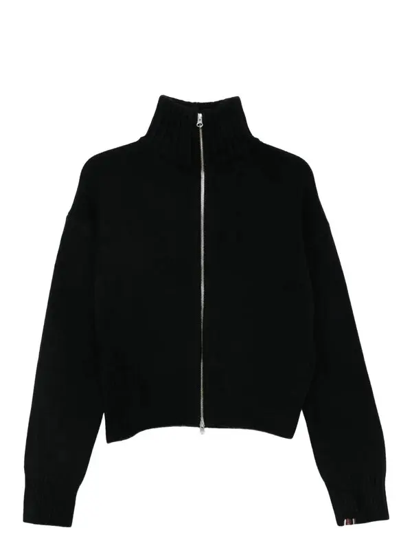 EXTREME CASHMERE X Cashmere Zip-up Cardigan - Black