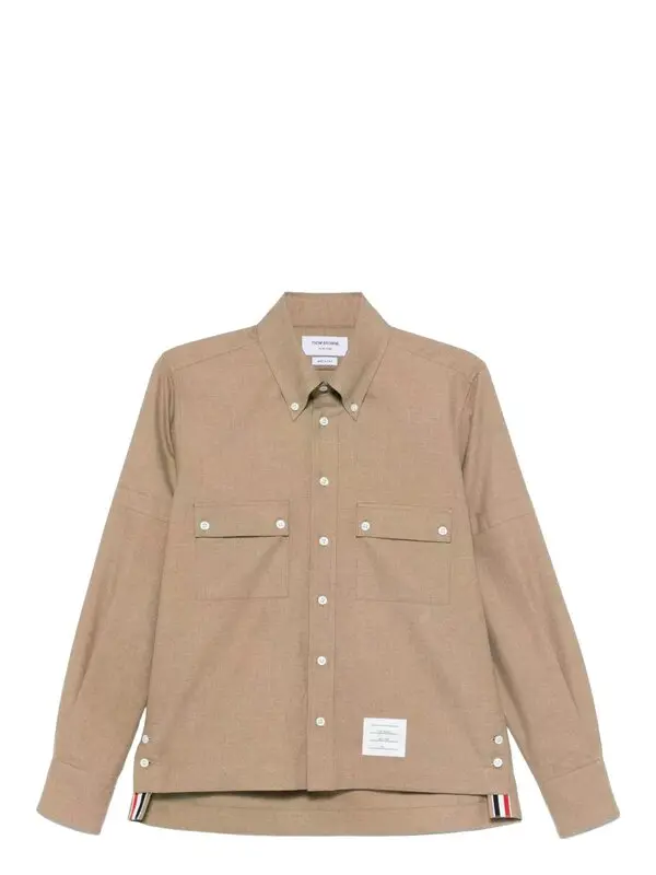 Thom Browne Cotton Flannel Shirt - Brown