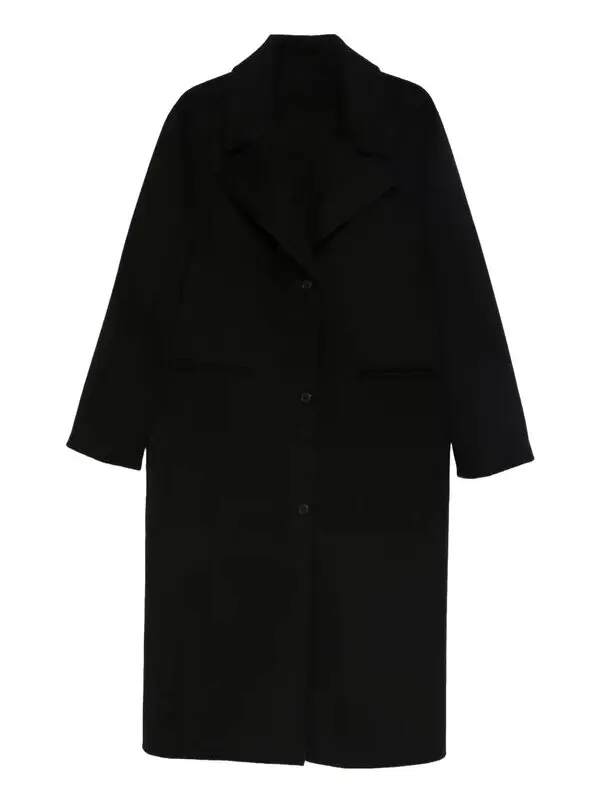 Loulou De Saison Buttoned Wool Coat - Black
