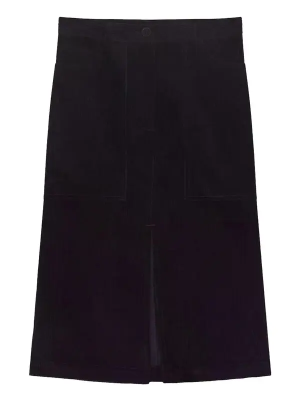 Maison Kitsuné Corduroy Slit Skirt - Blue
