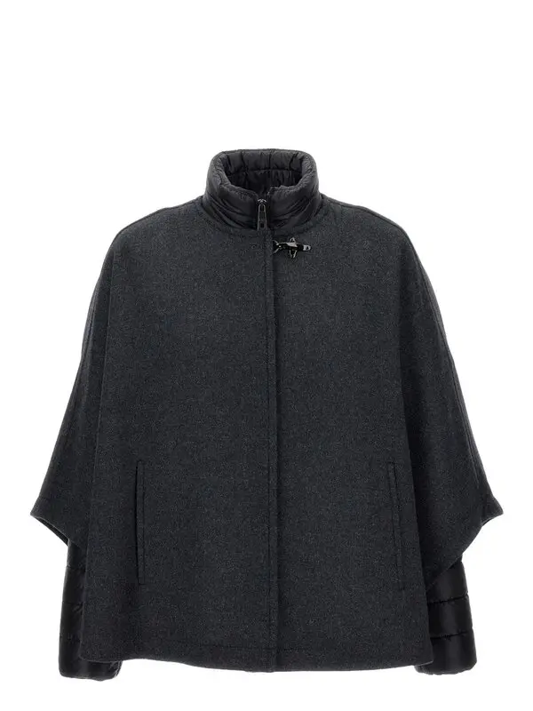 FAY Reversible Cape - Black