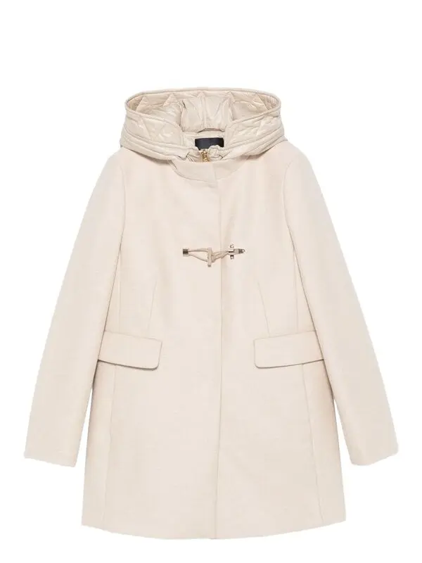 FAY Wool Toggle Coat - White