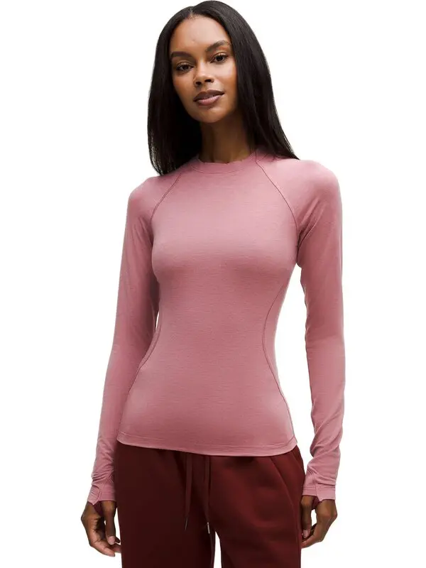 Lululemon Jersey Crewneck Base Layer - Red Clay/rockwood