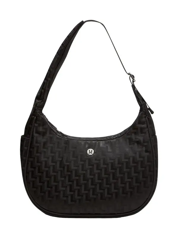 Lululemon City Essentials 4l Shoulder Bag - Lll Geo Pattern Jacquard Black/black/silver