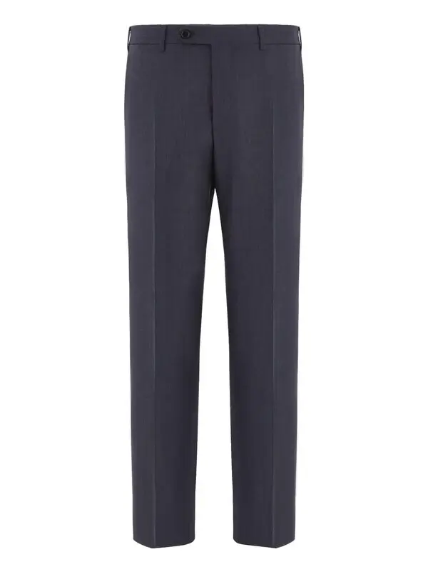 Canali High-waisted Impeccabile Wool Trousers - Blue