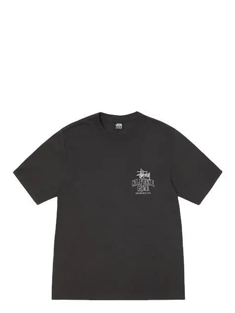 StÜssy Cali Grown Pigment Dyed Tee Shirt - Faded Black