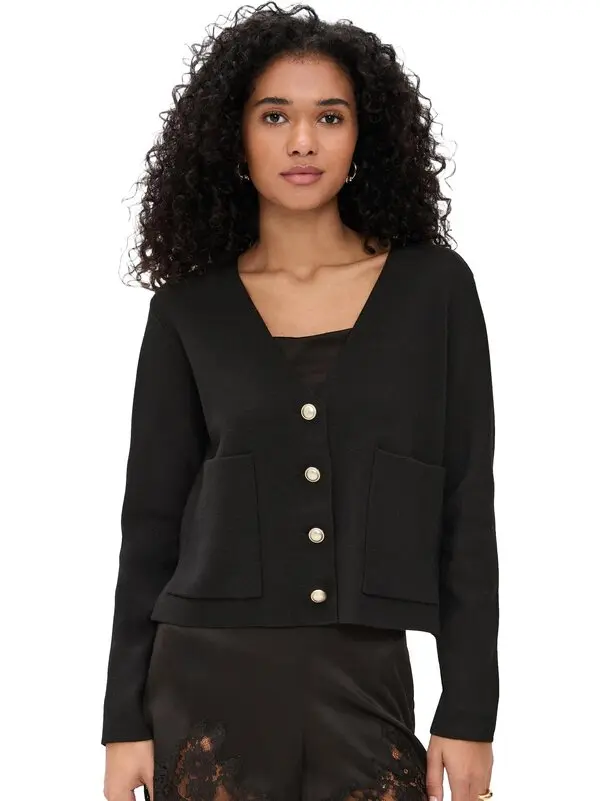 Splendid Libby Cropped Cardigan - Black
