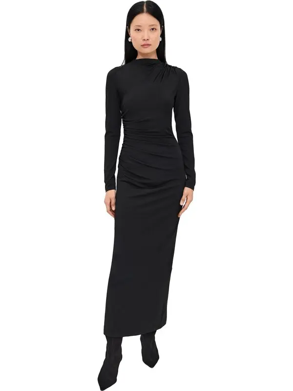 Lioness Contour Maxi Dress - Onyx
