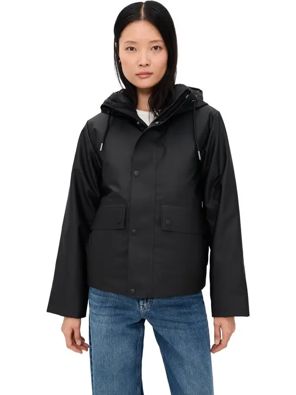 Rains Nome Short Parka - Black