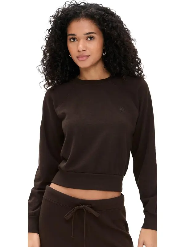 Eterne Shrunken Raglan Sweatshirt - Espresso