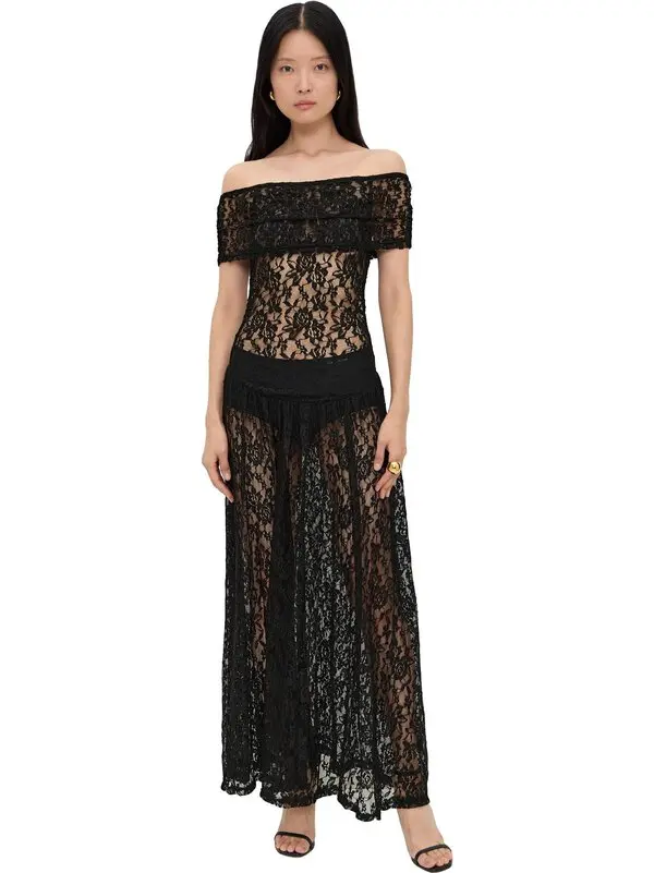 Lioness Field Of Dreams Maxi Dress - Onyx