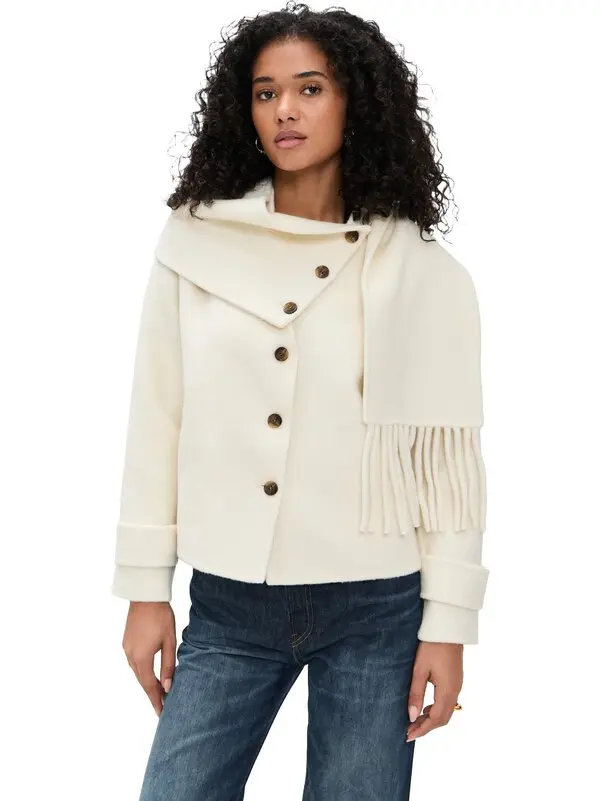 Line & Dot Sofia Scarf Jacket - Cream