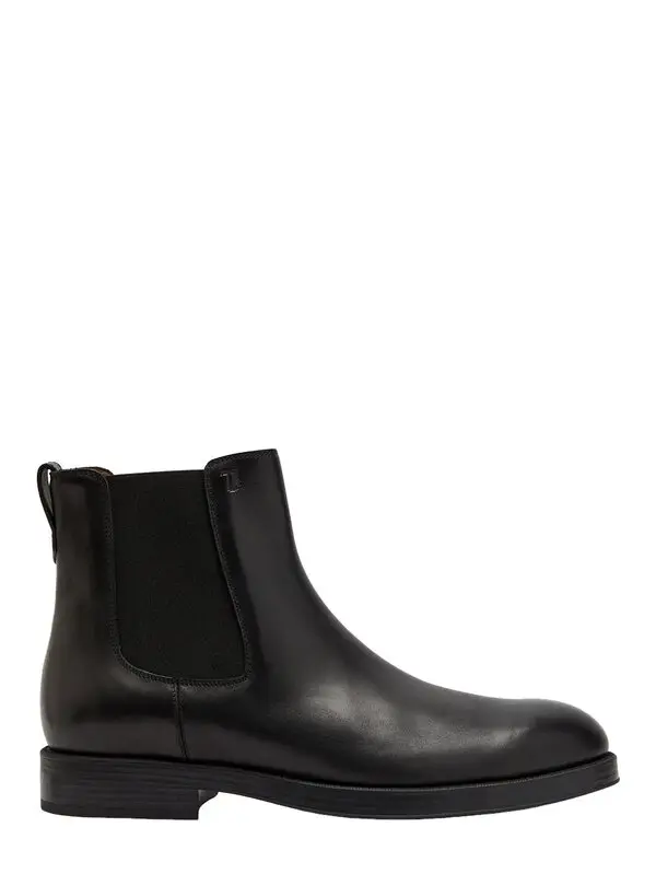 TOD'S Leather Chelsea Boots - Black