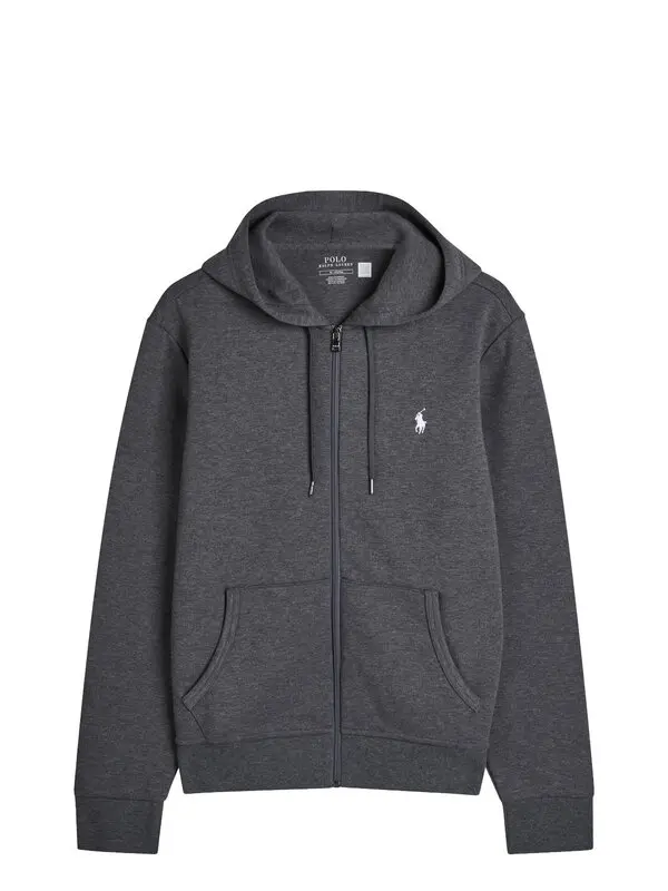 Ralph Lauren Logo-embroidered Hooded Sweatshirt - Charcoal