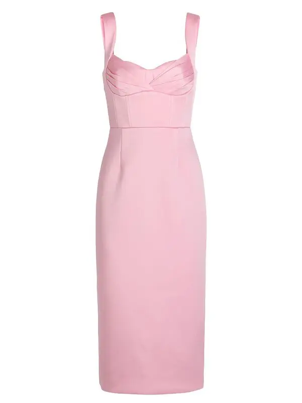 Rebecca Vallance Aymee Satin Midi Dress - Light Pink