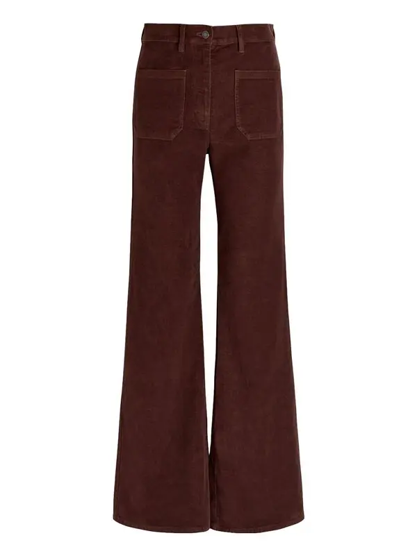 NILI LOTAN Florence Flared-leg Trousers - Bordeaux