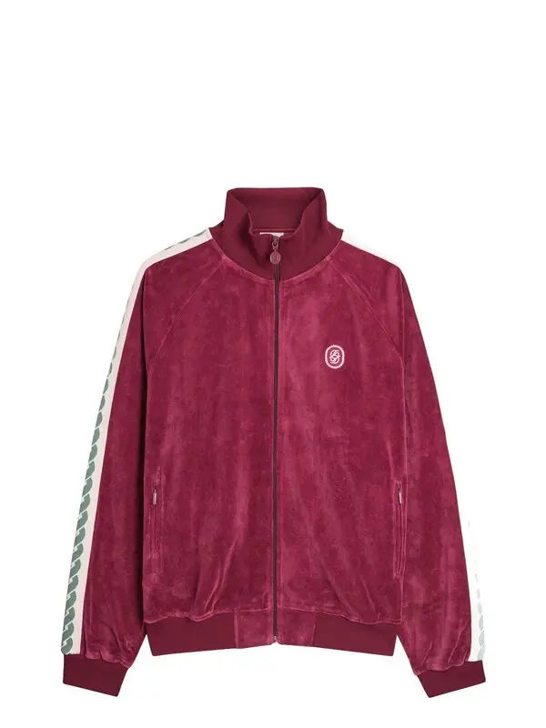 Drole De Monsieur Velour Terry Track Jacket - Red