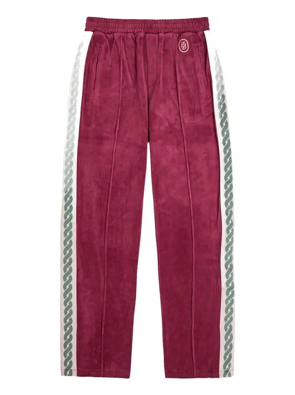 Drole De Monsieur Le Pantalon Survêtement Velours Terry Track Pants - Red