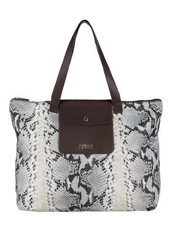 Roberto Cavalli Snakeskin-print Tote - Brown