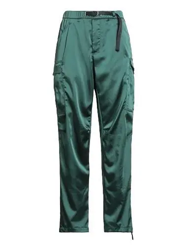 WHITE SAND Satin Cargo Pants - Green