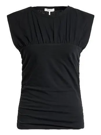 Rag & Bone Woven Jersey Top - Black