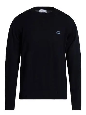 OFF-WHITE™ Crewneck Sweater With Logo - Black