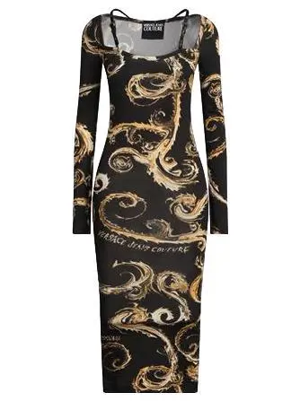 Versace Midi Bodycon Dress - Black