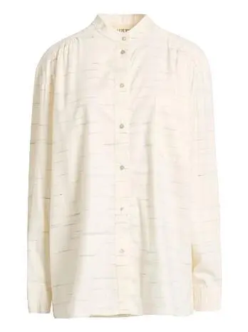 TOUPY Shirt Cream Cotton, Polyester - White