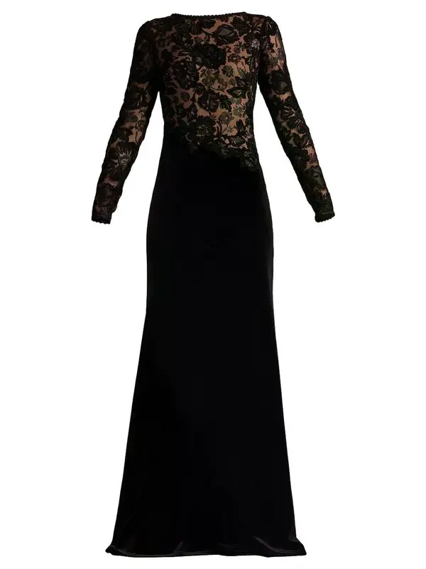 Tadashi Shoji Forena Embroidered Maxi Dress - Black