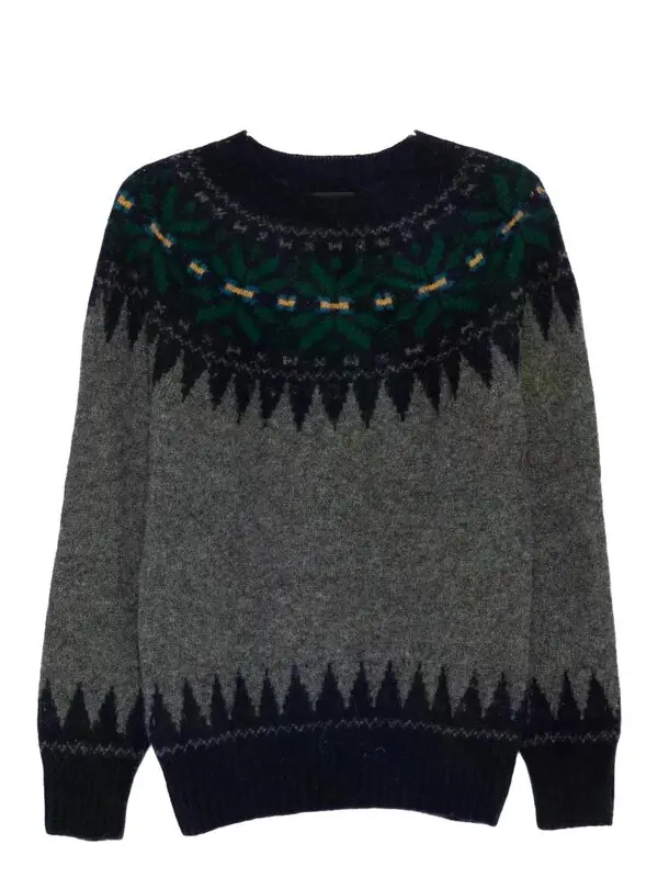 Howlin' Patterned Crew-neck Sweater - Blue