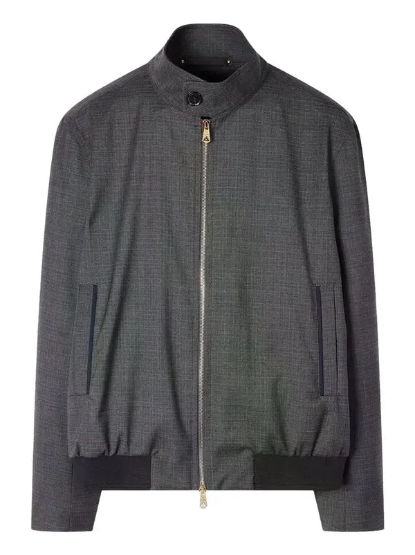 Paul Smith Check-pattern Bomber Jacket - Grey