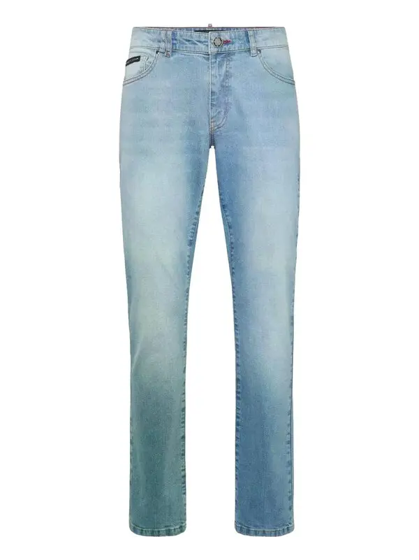 Philipp Plein Logo-plaque Jeans - Blue