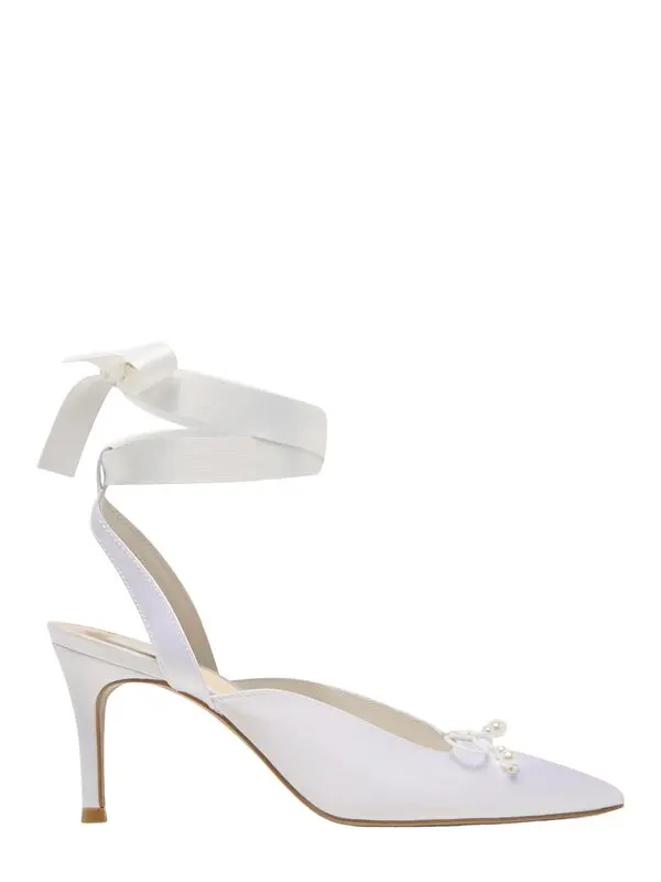 DOLCEVITA Efora Stiletto Heels - True White Satin