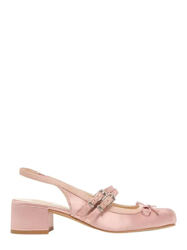 DOLCEVITA Loris Satin Slingback Heels - Blush Satin