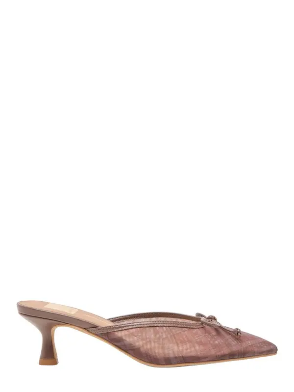 DOLCEVITA Cleo Heels - Cognac Plaid Mesh