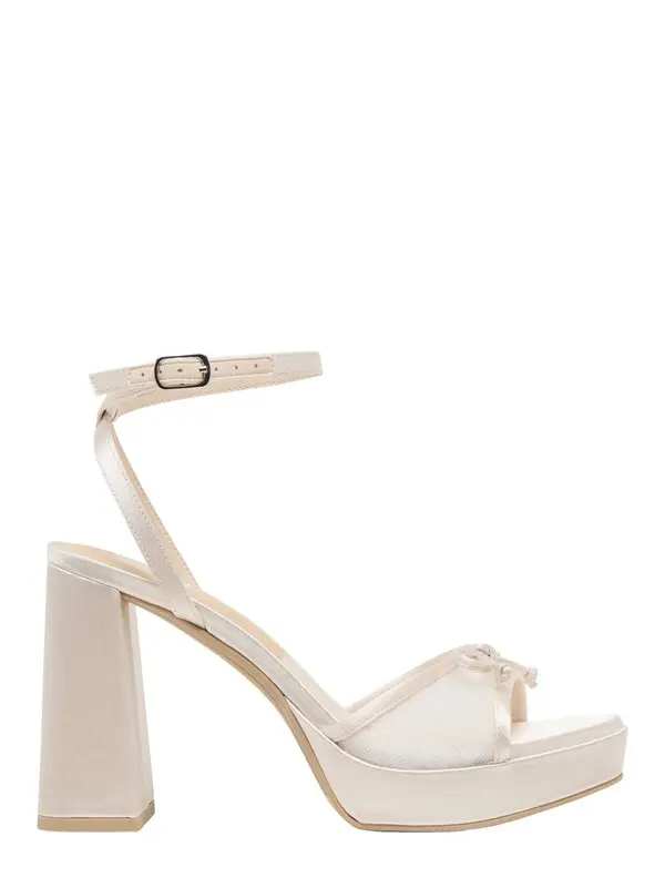 DOLCEVITA Pandor Platform Heels - White Tulle