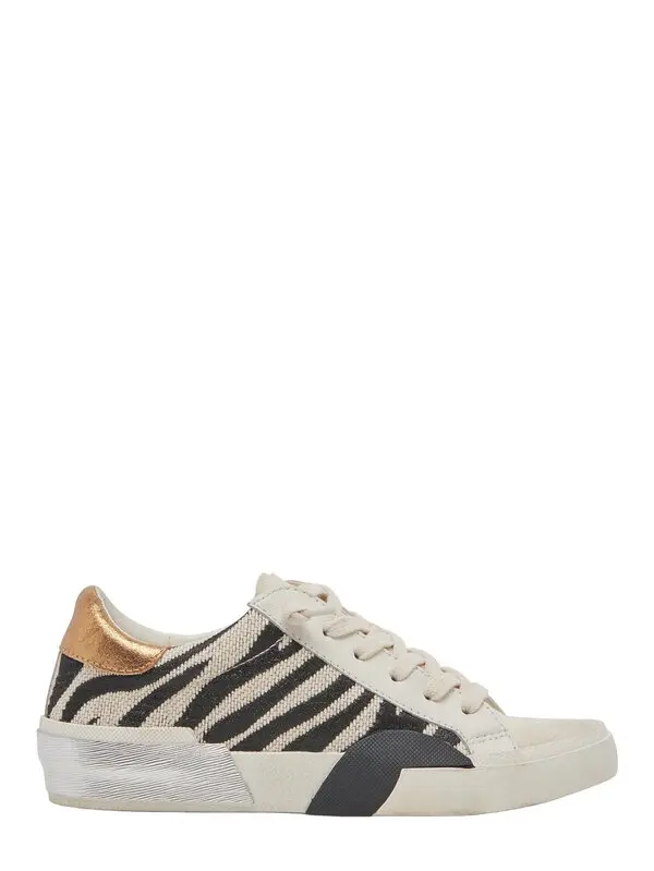 Dolce Vita Zina Low Top Sneakers - Zebra Fabric