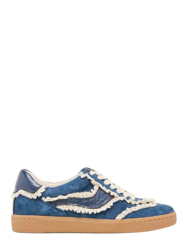 DOLCEVITA Notice Lace Sneakers - Navy Suede