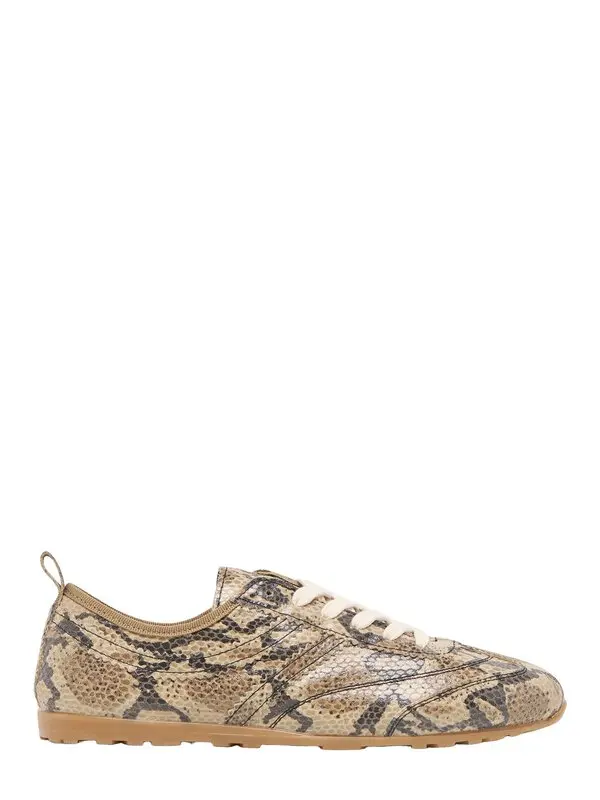 DOLCEVITA Viper Leather Snake Print Sneakers - Snake Print Embossed Leather