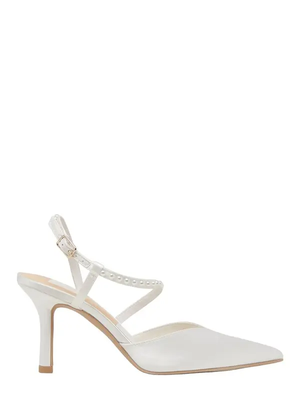 DOLCEVITA Kamra Pearl Heels - True White Satin